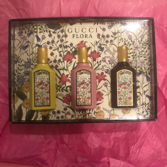 Gucci | Bath & Body | Gucci Flora Womens Body Wash Trio Yellow Pink ...